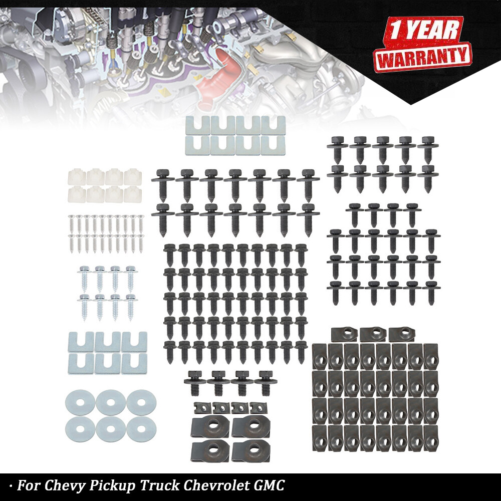 Front End Sheet Metal Hardware Kit 210pc For Chevy Pickup Truck ...