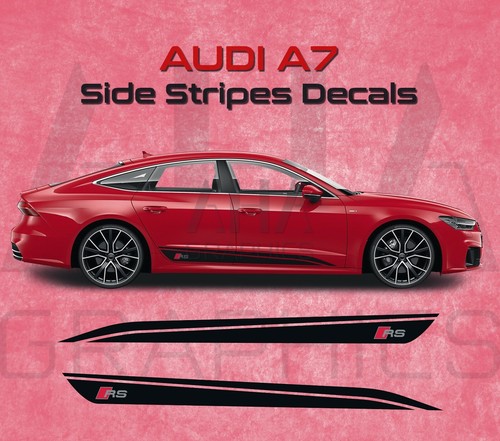 Audi A7 RS Side Stripes Decals RS7 Audi Sport Side Graphics | eBay