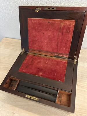 Civil War Officer's Mahogony Lap Desk - Attractive Piece! Union ...