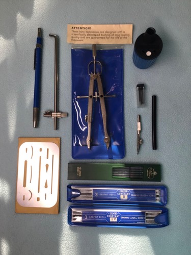 Alvin Drafting Compass Set, Staedtler Pencil and Lead Sharpener, Extra ...