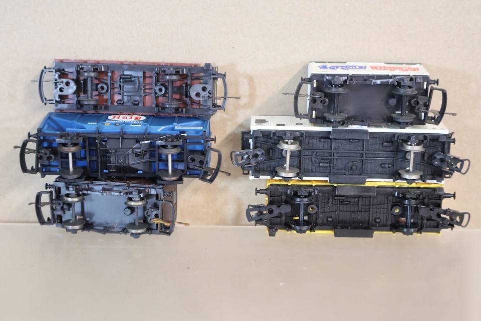 LIMA RAKE of 6 BR ST IVEL WALLS HAIG STEF ASG GOOD HOPPER & FLAT WAGON ...