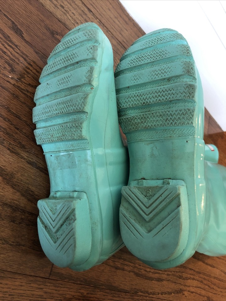 Hunter Rain boots COLOR mint LIGHT blue Aqua Turquoise USA SIZE 6 ...