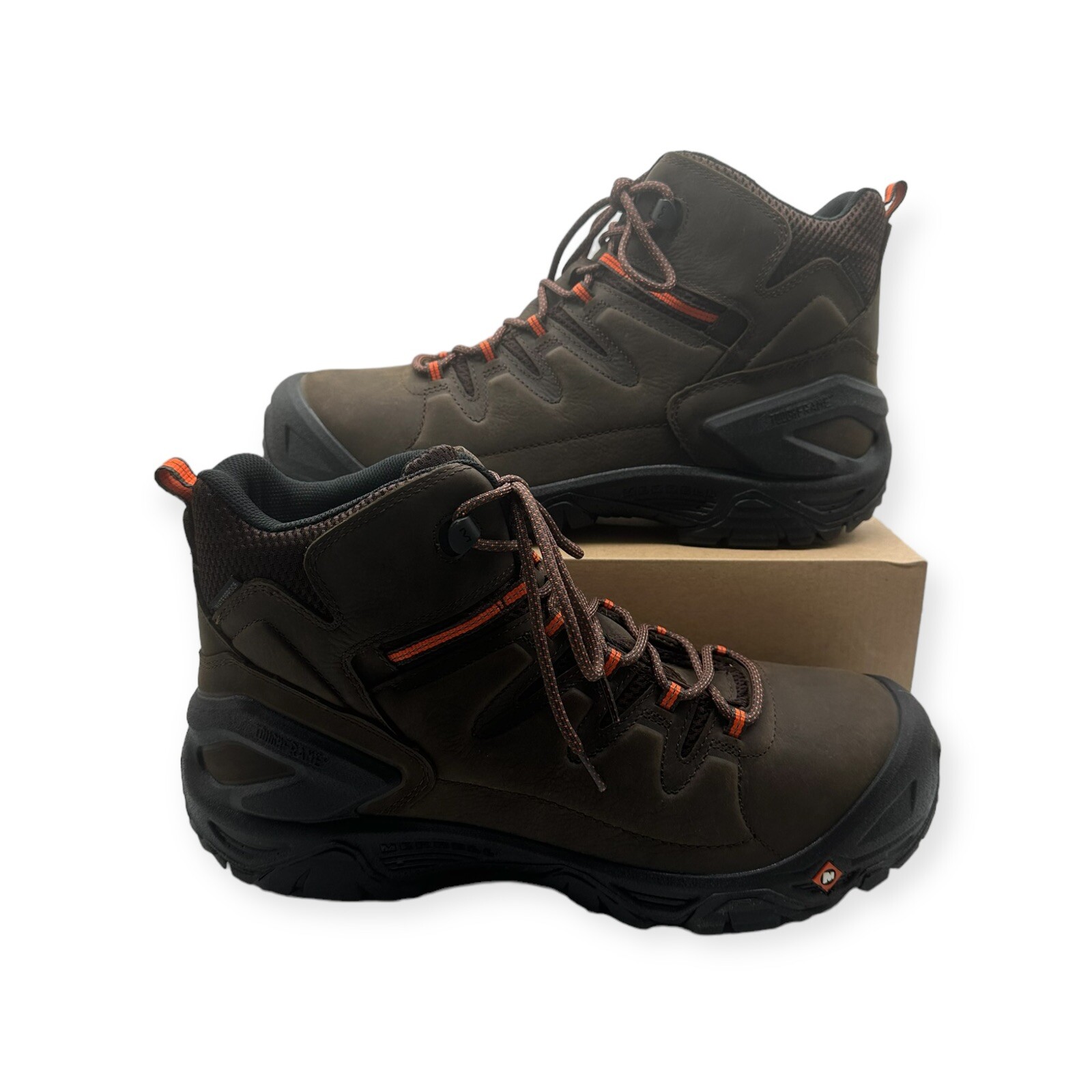 Merrell Mens Strongfield 6 Espresso Work & Safety BOOTS Size 9.5 ...