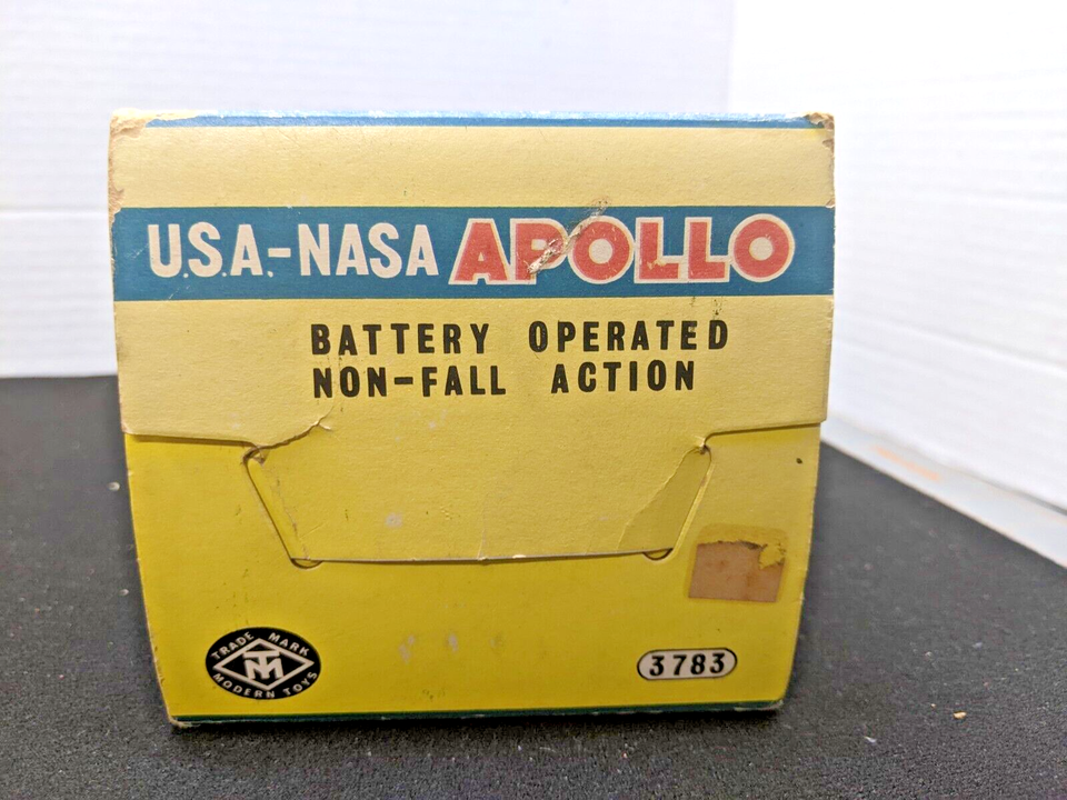 SPACE SHIP 1960s USA NASA Apollo Modern Toys Tin Toy Battery 60s IOB ...