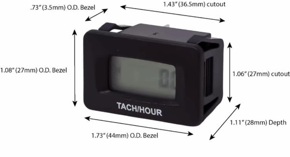 USA Digital Panel Mount Hour/Tach Meter for Toro - MTD - Bad Boy - Cub ...