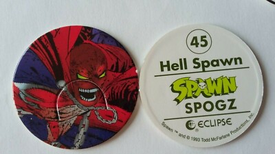 SPAWN Spogz Pogs by Eclipse Todd McFarlane, 1993 #45 - Hell Spawn | eBay