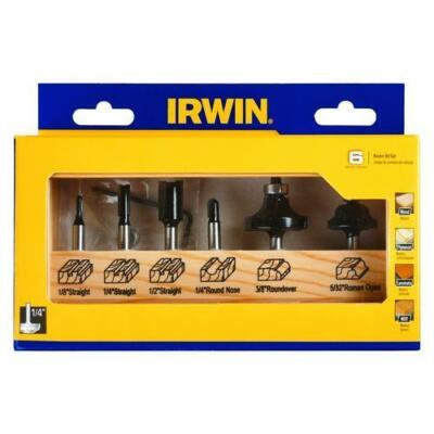 IRWIN Router Bit Set - Carbide Tipped- 6 Piece | eBay