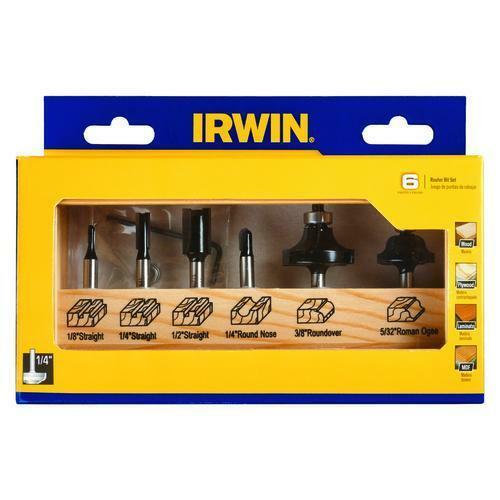IRWIN Router Bit Set - Carbide Tipped- 6 Piece | eBay