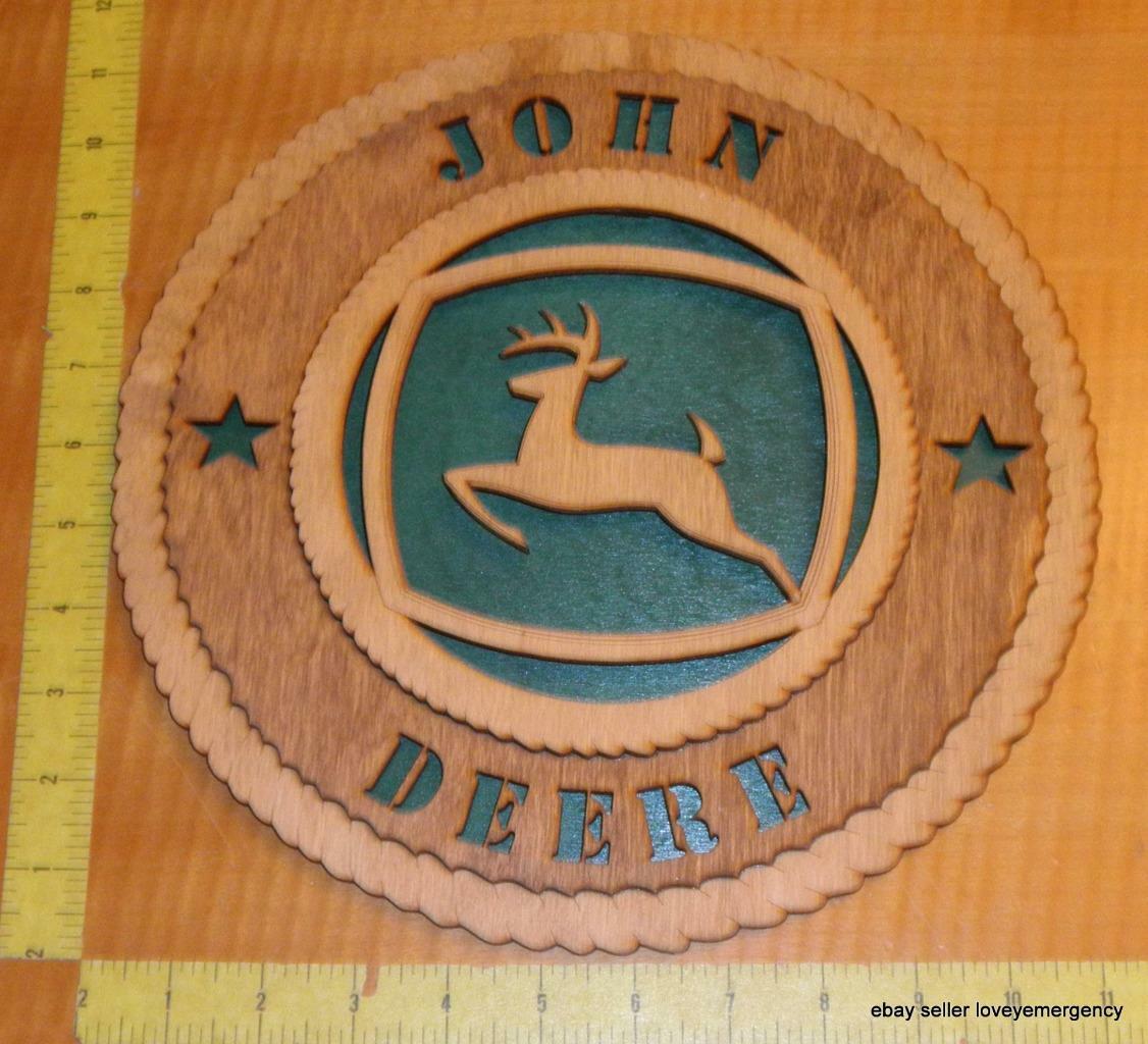JOHN DEERE Wood Circle Green Layered Wood Wall Decor Sign 11" | eBay