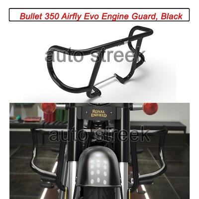 Genuine Royal Enfield New Bullet 350 "Airfly Evo Engine Guard, Black ...
