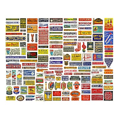 Model Train Signs 150, HO-Scale, Multi-Scale Advertising Signs, 1 ...