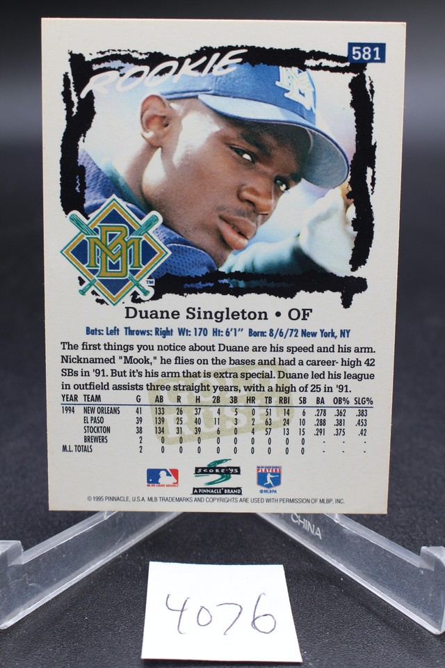1995 Score Baseball Gold Rush #581 Duane Singleton | eBay