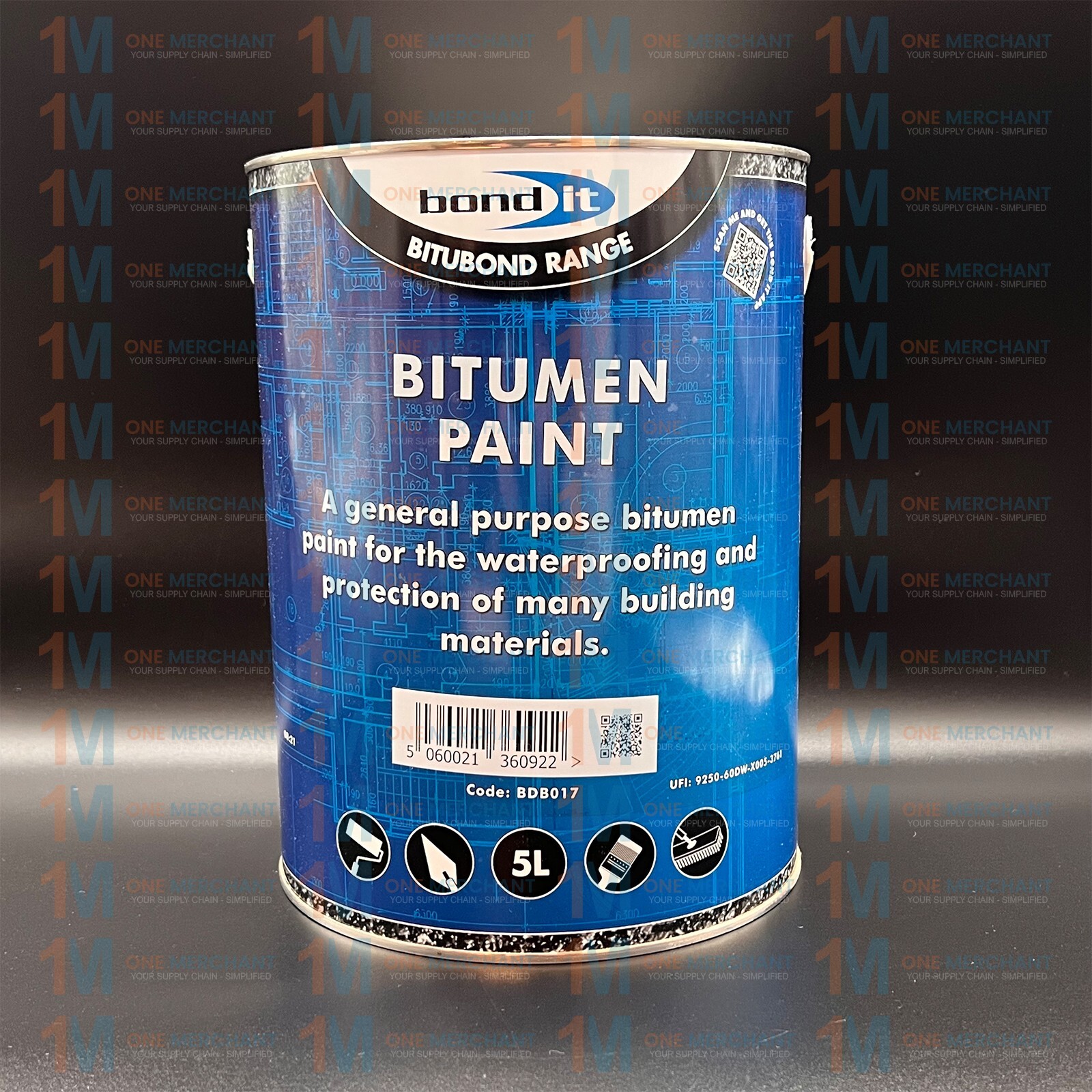 Bond It Bitumen Black Weatherproofing Paint Coating-Steel, Concrete ...