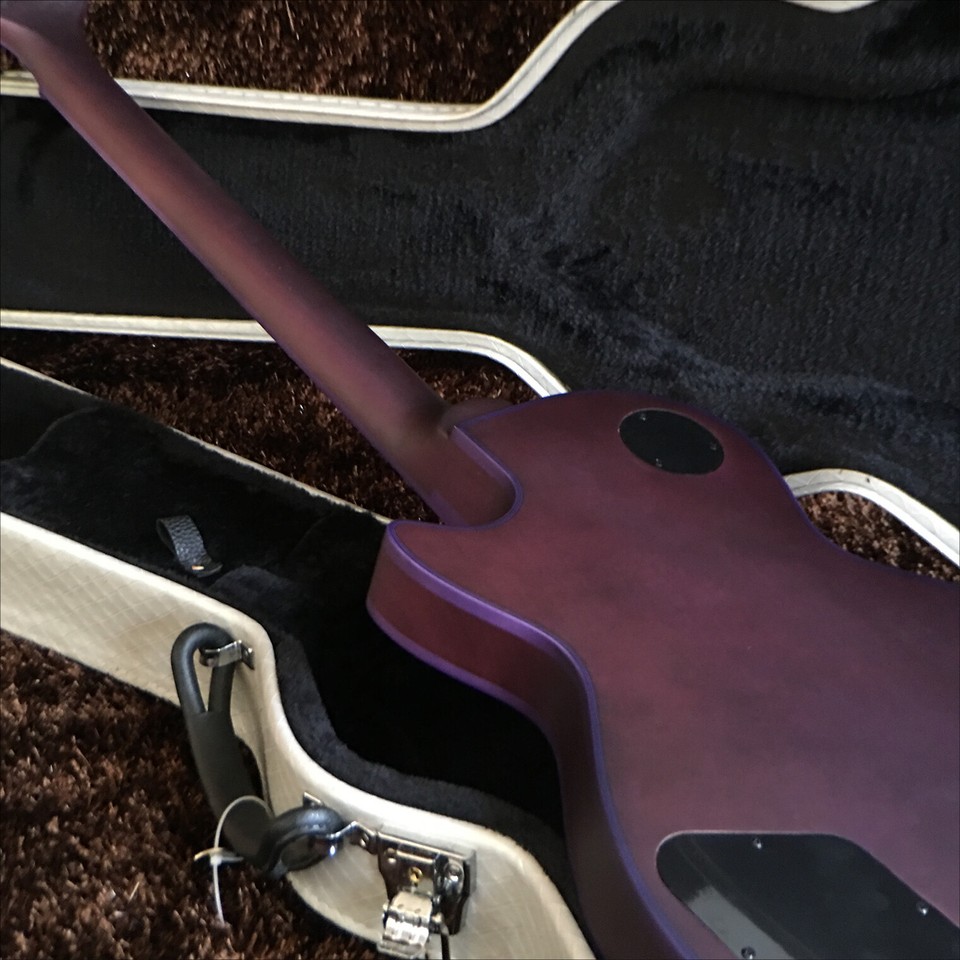 Electric Guitar LP Pink Sunburst Finish 6 String HHH Pickups Black ...