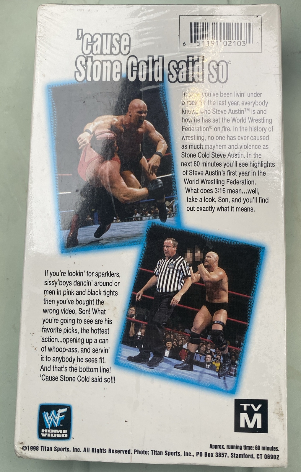 WWF - Cause Stone Cold Said So (VHS, 1998) for sale online | eBay