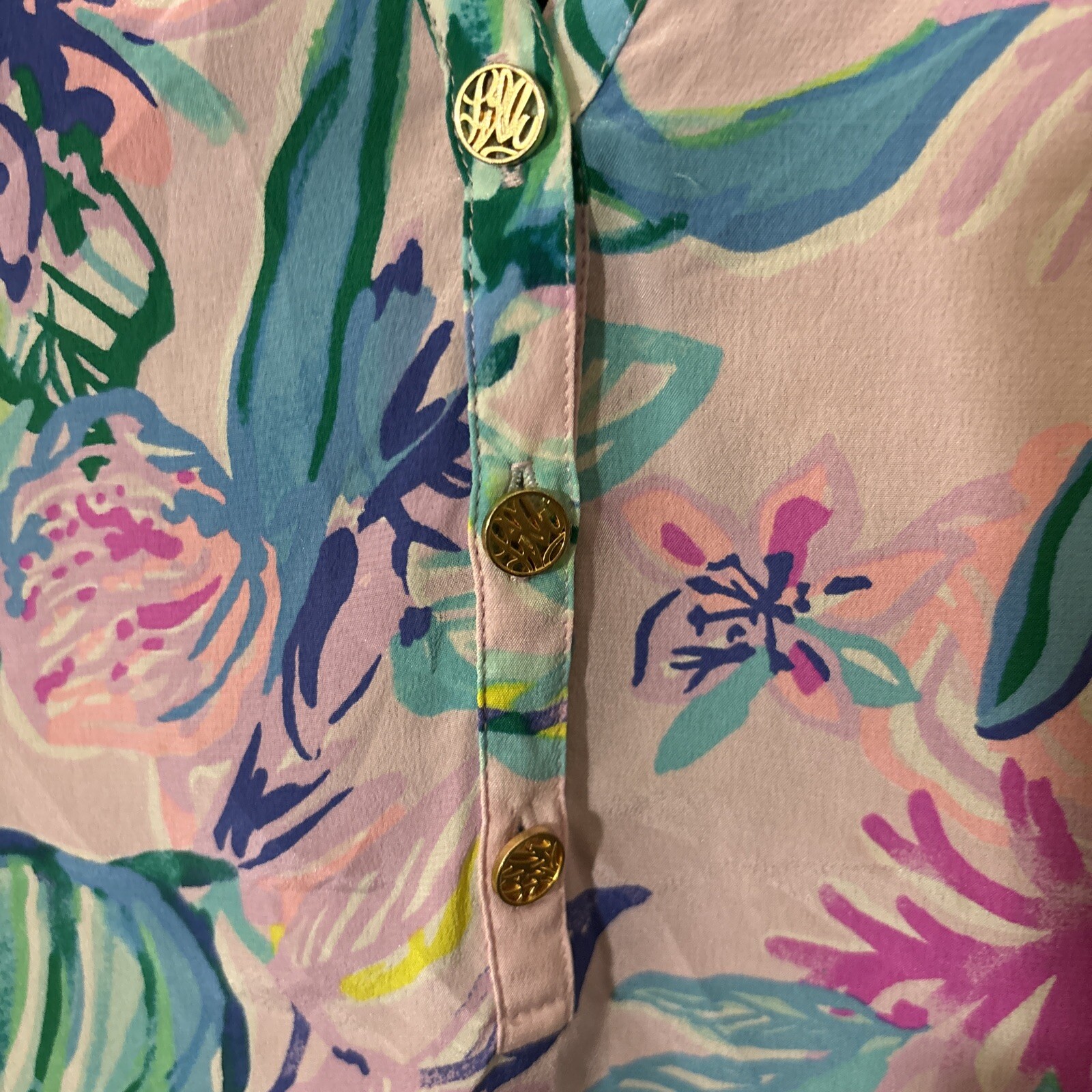 Lilly Pulitzer Silk Elsa V Neck Long Sleeve Blouse Size Xl Ebay