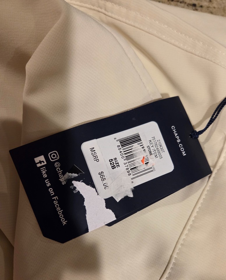 New! MEN's 52 x 9" CHAPS PERFORMANCE COMFORT STRETCH MULTI POCKETS ...