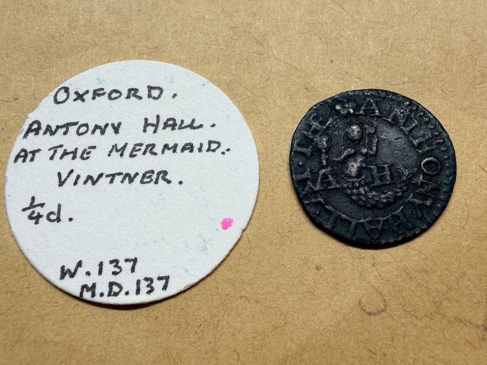 {871} 17th Century Farthing - OXFORD Antony Hall At The Mermaid Vintner ...