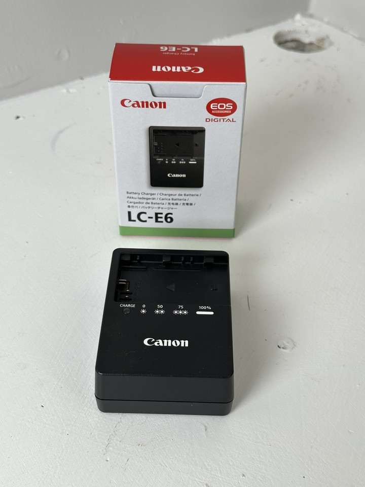 New Genuine Canon LC-E6 LP-E6 Battery Charger EOS 5D Mark II III 6D 60D 7D 70D | eBay