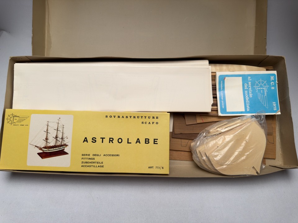 Mantua Model L'Astrolabe 1:50 Scale Wood Ship Kit – NOS, Unassembled | eBay