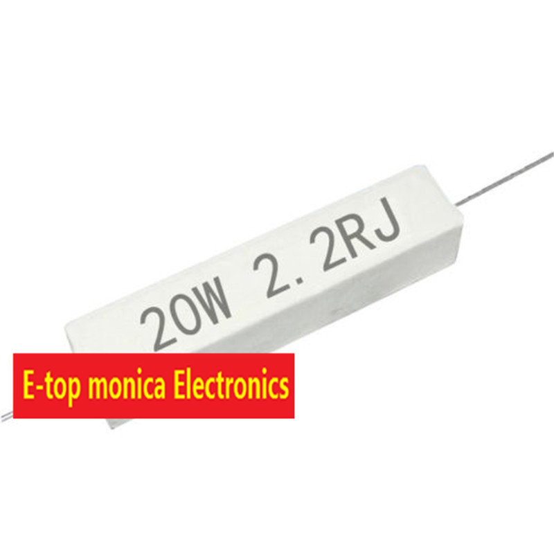 5pcs Brand New 20w 2.2 ohm 2.2RJ Cement Resistor Flame Resistance | eBay