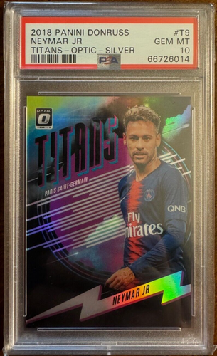2019 Panini Donruss Titans Optic Neymar Jr Rookie PSG #T9 GEM Mint PSA ...