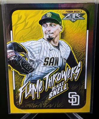 2022 Topps Fire BLAKE SNELL Flame Throwers Gold Minted Card #FT-15 | eBay