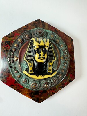Vintage Belt Buckle Egyptian Sash Buckle Pharaoh Celluloid? Simulated ...