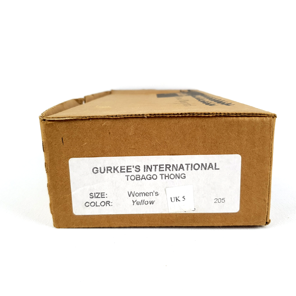 Gurkee Rope Flip Flop Classic Tobago Thong UK 5 Yellow Made In Mexico ...