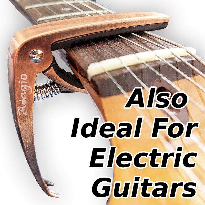 ADAGIO PRO CAPO Acoustic, electric, classical guitars + banjo BRONZE ...