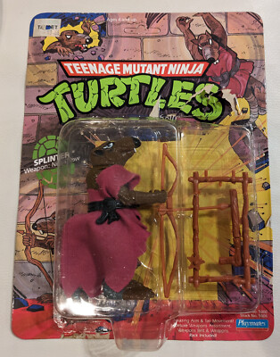 1988 Teenage Mutant Ninja Turtles Splinter Resealed Unpunched Card 10 ...