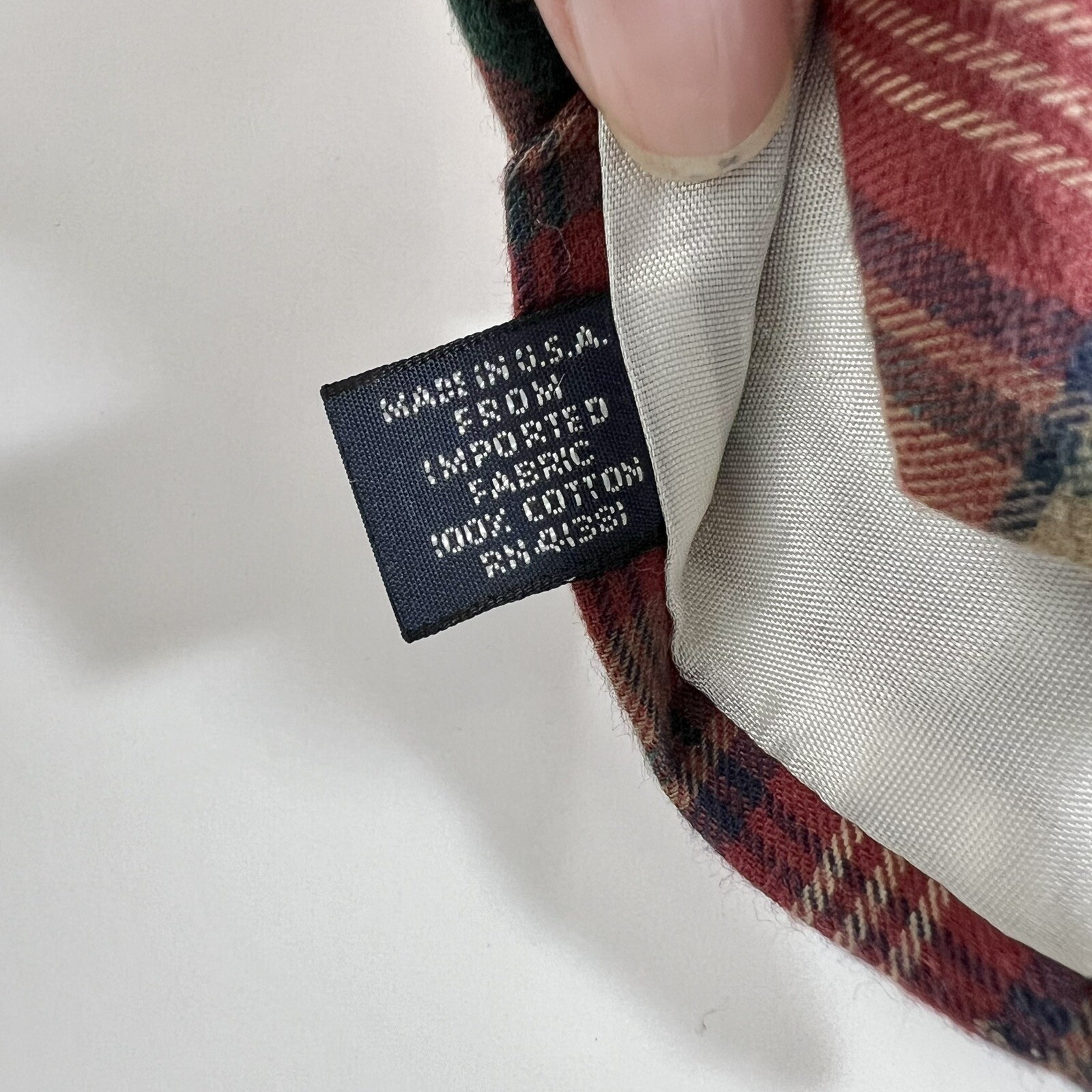 VTG POLO Ralph Lauren Neck Tie Men's Rust Red and Green Handmade Cotton ...