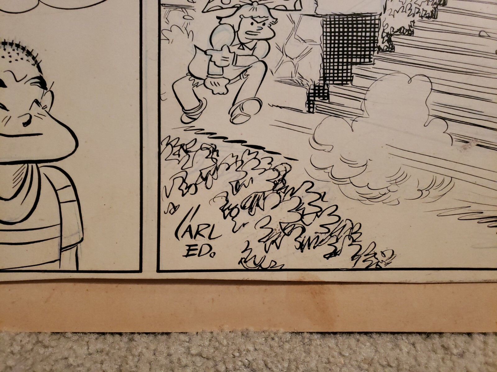 HAROLD TEEN & MYRTLE Original Sunday Comic Strip Art CARL ED 4-1-1945 ...