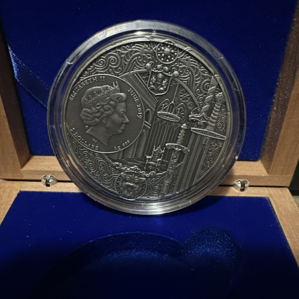 2019 THE LAST WISH The Witcher 2oz Ultra High Relief Silver Proof Coin ...