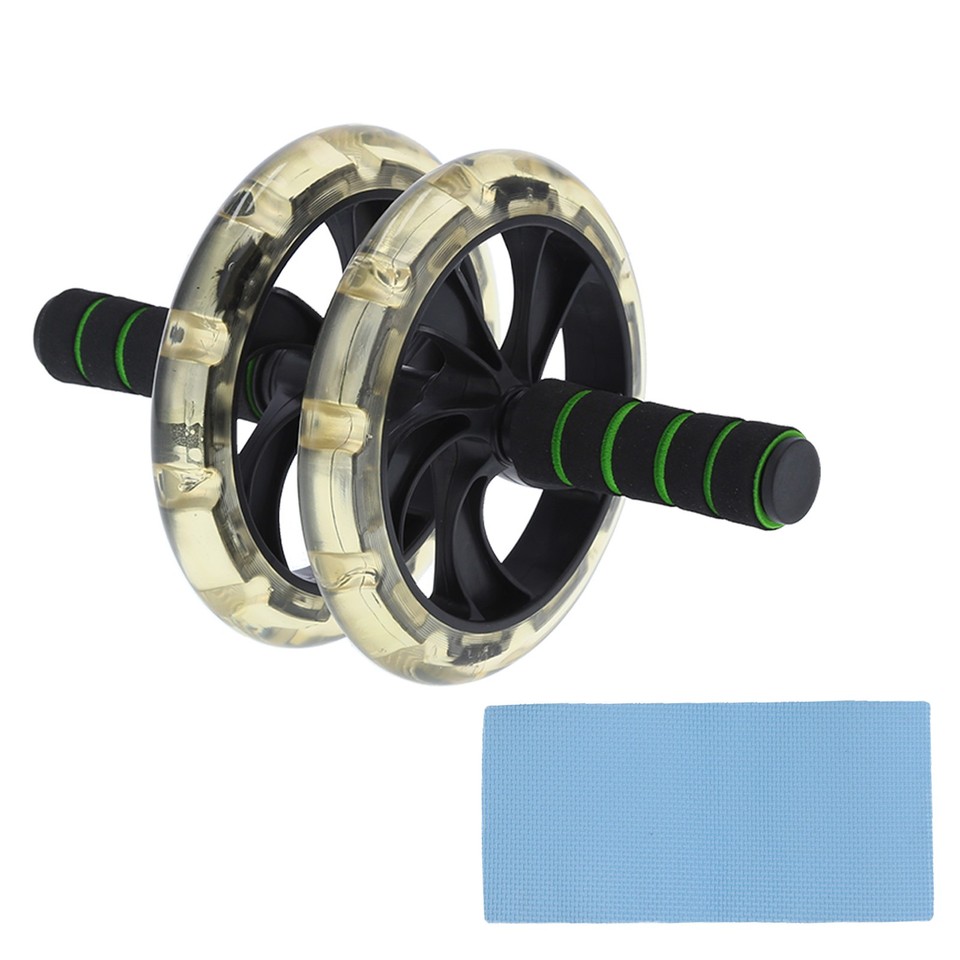 ♢200mm Abdominal Wheel Roller NonSlip Dual Wheels Exercise Roller For ...