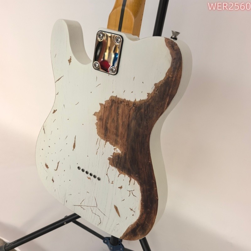 Relic White TL Electric Guitar 21 Frets Maple Fretboard S-S Pickups ...