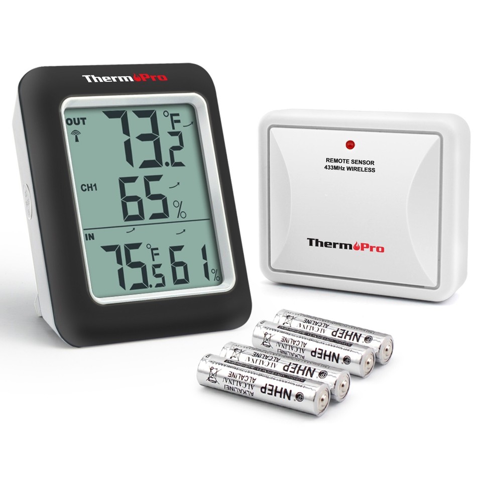 ThermoPro Wireless Indoor Outdoor Hygrometer Digital home Thermometer ...
