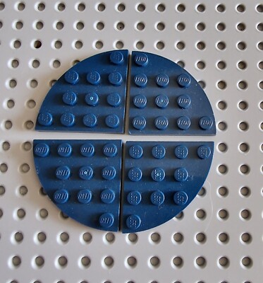 Lego Platte Viertelkreis Rundplatte 4x4 dunkelblau 4 Stück Blue Plate ...
