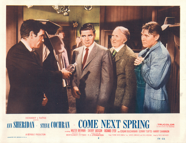 Come Next Spring original 1956 lobby title card Steve Cochran in club ...