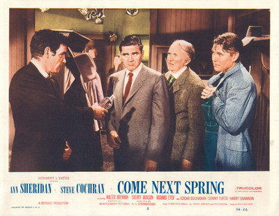 Come Next Spring original 1956 lobby title card Steve Cochran in club ...