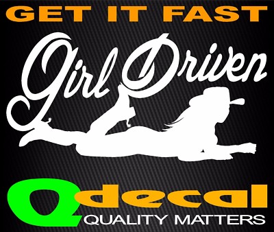 Mrs Ladies cowgirl mum hers cute GIRL DRIVEN Decal car 4wd ute sticker ...