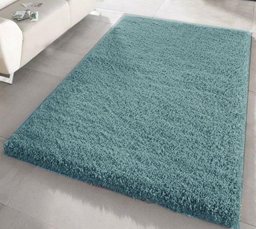 Premium Large Duck Egg Blue Shaggy High Quality Rug Plain Pile Thick ...
