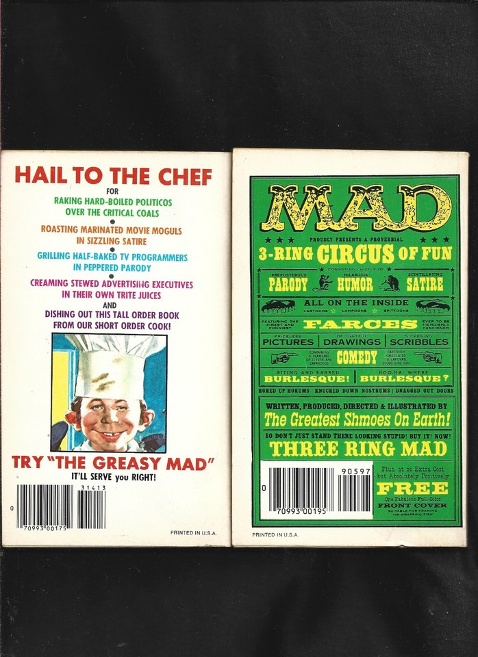 2 MAD PAPERBACKS (3-RING MAD/GREASY MAD STUFF) (FREE SHIP ON $15 ORDER ...