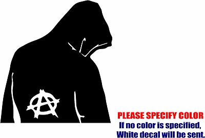 Vinyl Decal Sticker - Anarchist in Hoodie Car Truck Bumper Window JDM ...