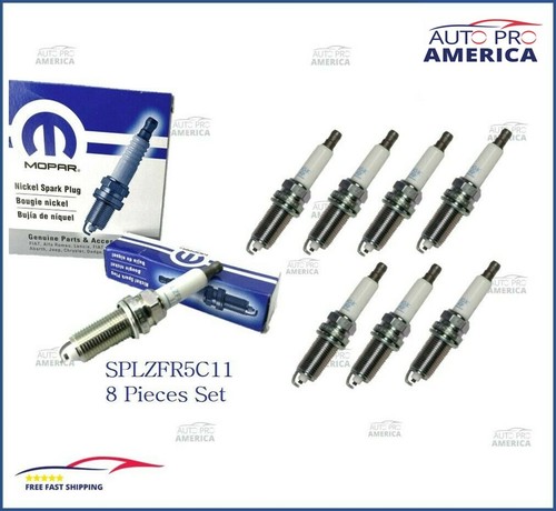 SET (8) OEM Mopar 2014-2017 Dodge Jeep Chrysler 5.7L HEMI Spark Plugs ...