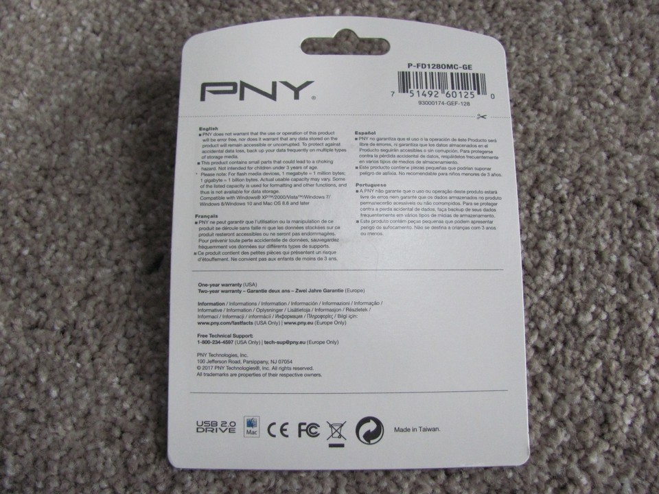 Brand New PNY 128GB USB 2.0 Flash Drive Green P-FD128OMC-GE | eBay