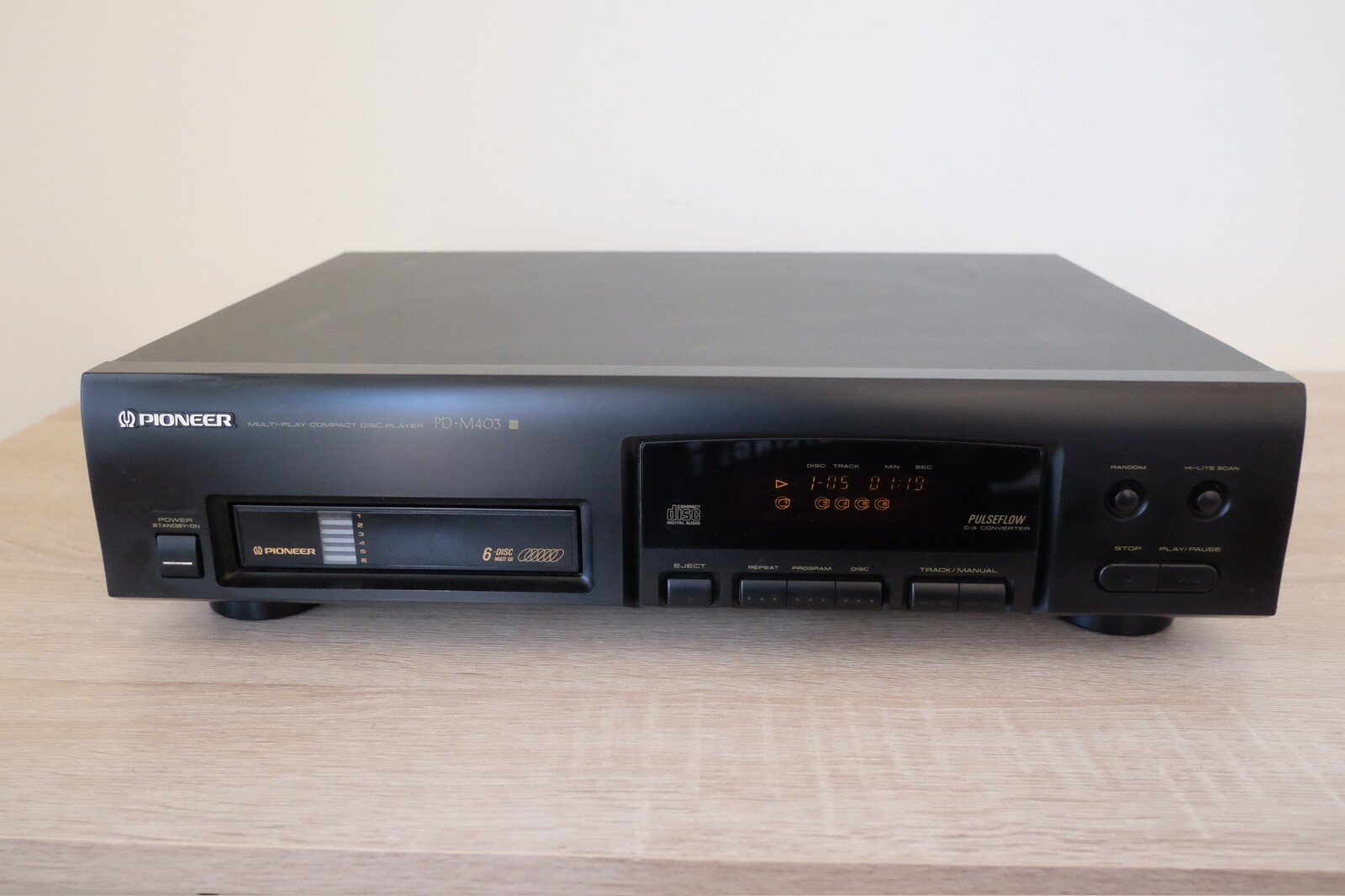 Pioneer 6 Disc CD Changer Multi Play Compact Disc Player PD-M403 w/Cart ...
