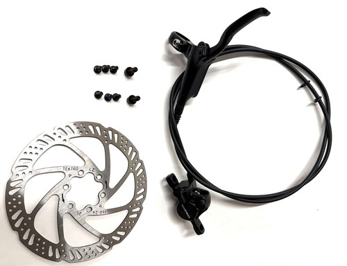 Tektro HD-M285 Hydraulic MTB Rear Bike Disc Brake Set 1450mm + 160mm ...