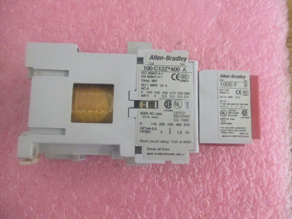 Allen Bradley / GuardMaster Cat. #: 100-C12Z*400, Ser: A with 100S-F ...