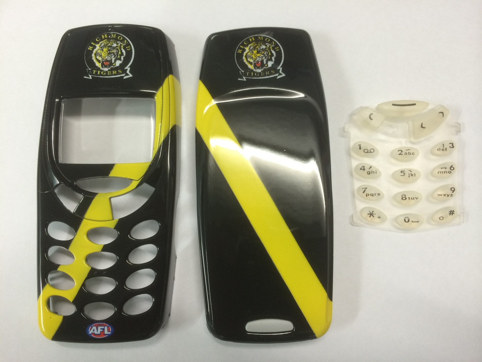 Nokia 3310, 3330 Richmond Tigers AFL Matching Front & Back Color Covers ...